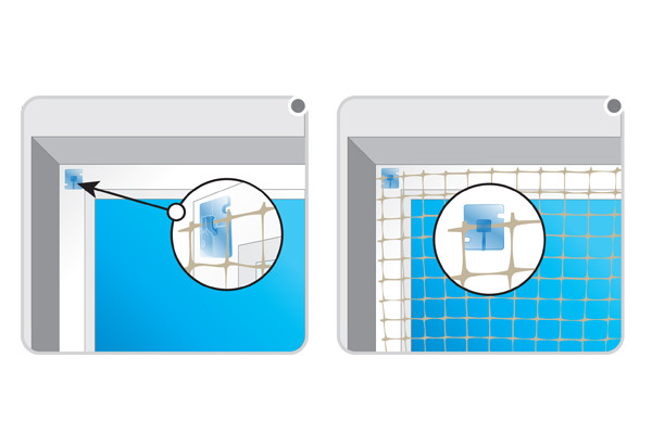 Fixnet sans colle pour filets anti pigeons et oiseaux lot de 100