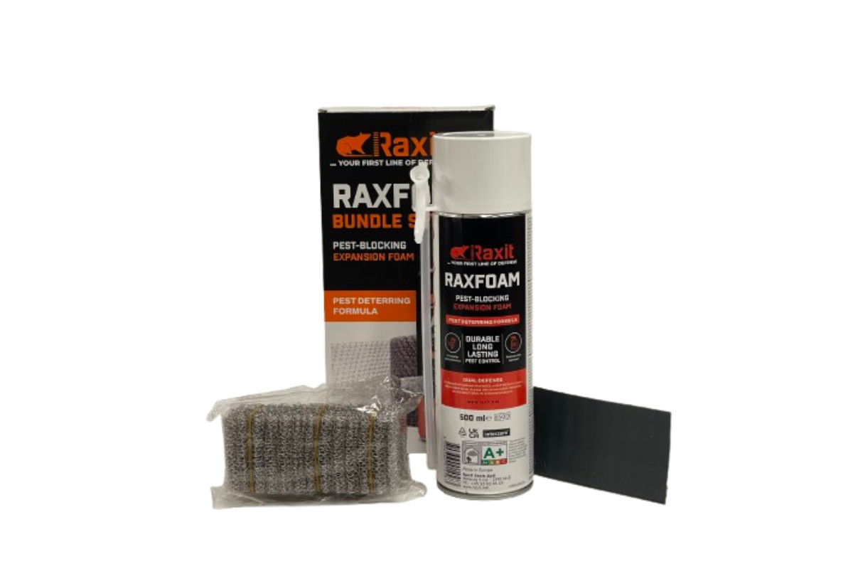 RAXFOAM Mousse expansive Anti-Rongeurs 500 ml + Grillage Raxit